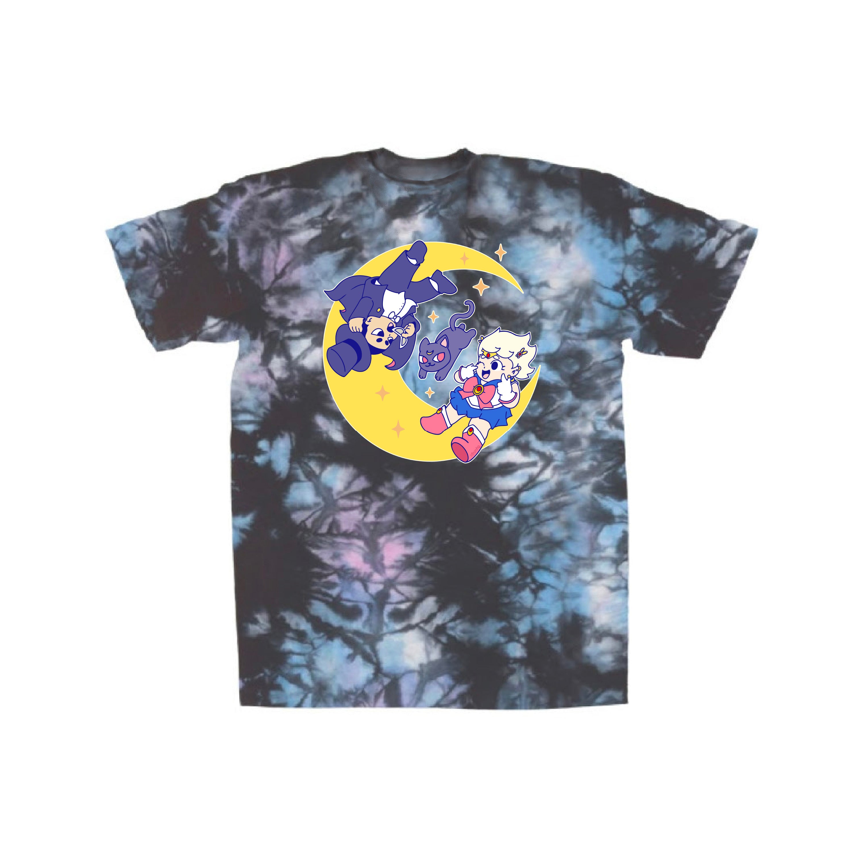Chunky Moon XO Flying T-Shirt - Milky Way Tie Dye